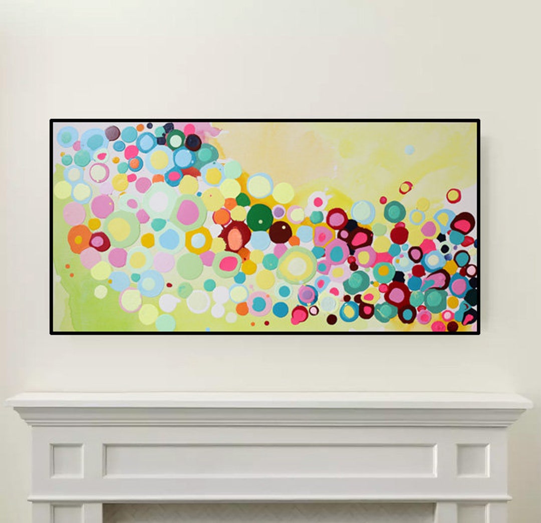 Colorful Abstract,bright Wall Art,bright Abstract,painting on Canvas ...