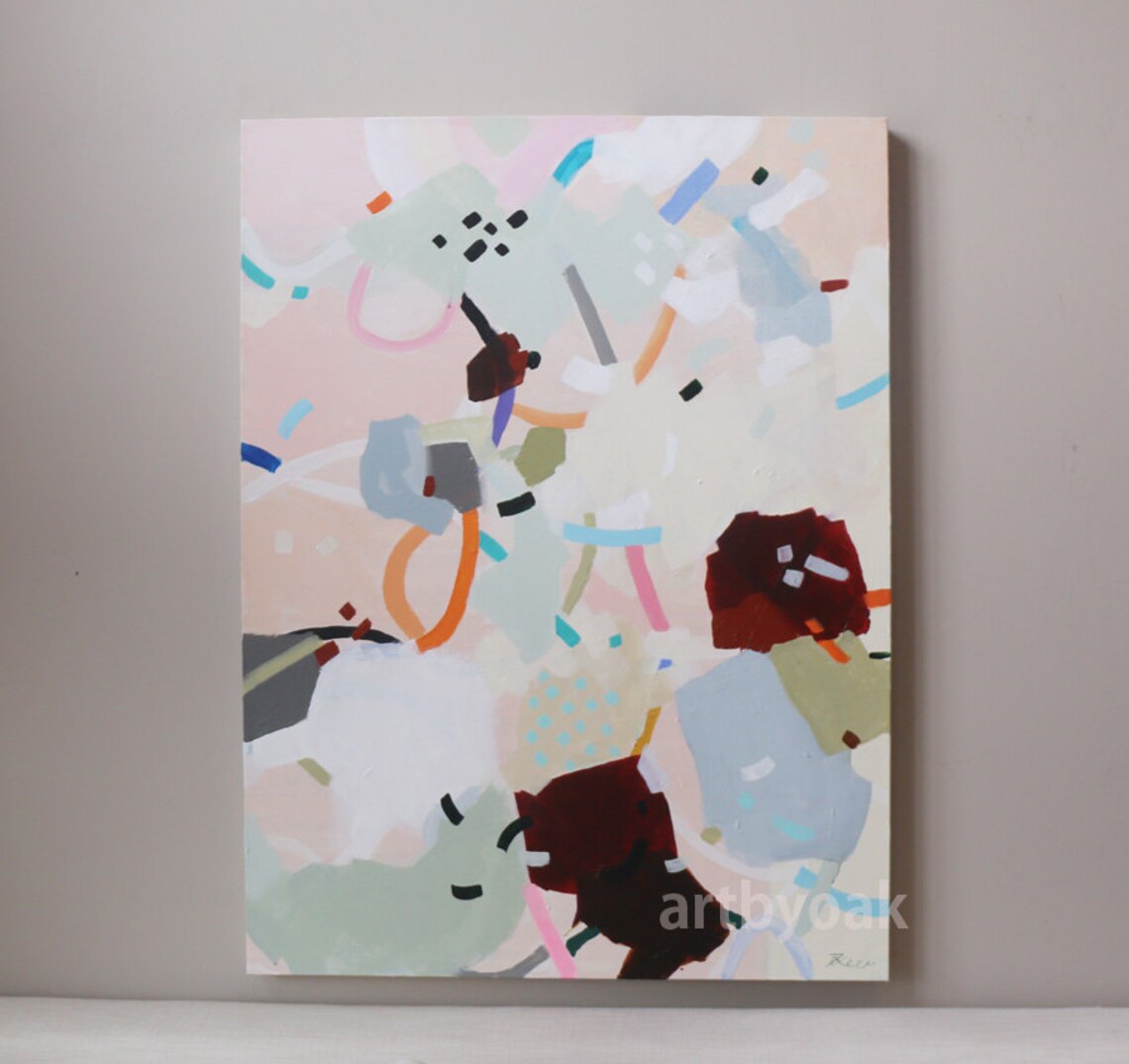 30x40 Inch-abstract Painting Acrylic on Canvascontemporary - Etsy