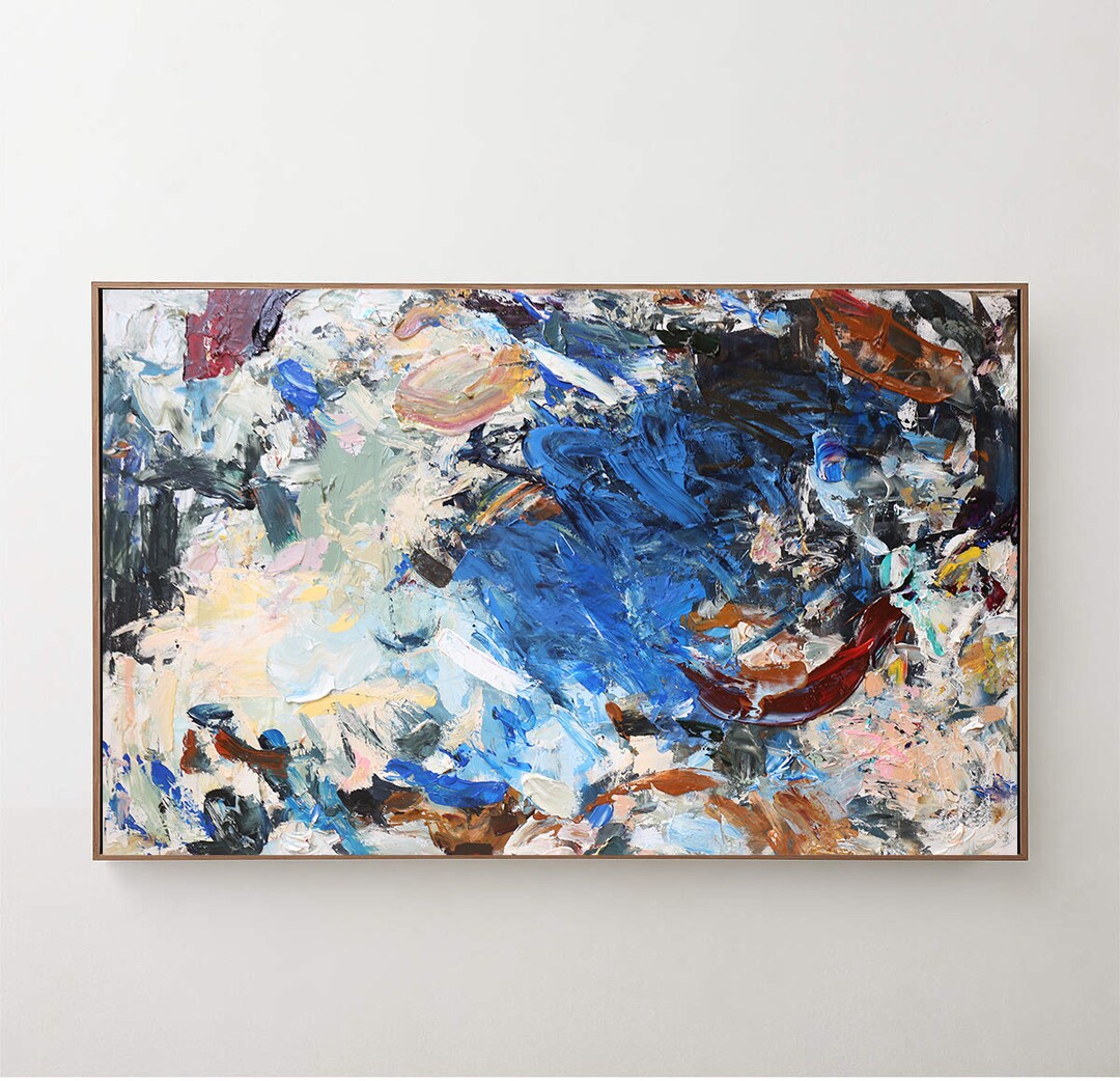 30x48 Inch-abstract Paintingblue Abstractready to Hang - Etsy