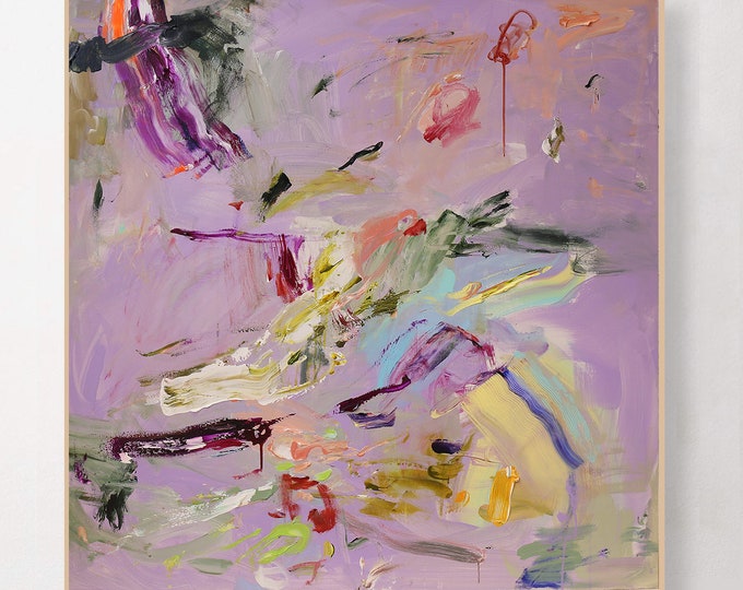 Original Abstract Painting,soft Colors Abstract,large Canvas Art,coral ...