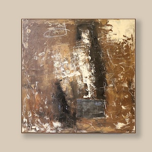 BROWN Abstract ,abstract Art,canvas Art,canvas Wall Art, Brown and ...
