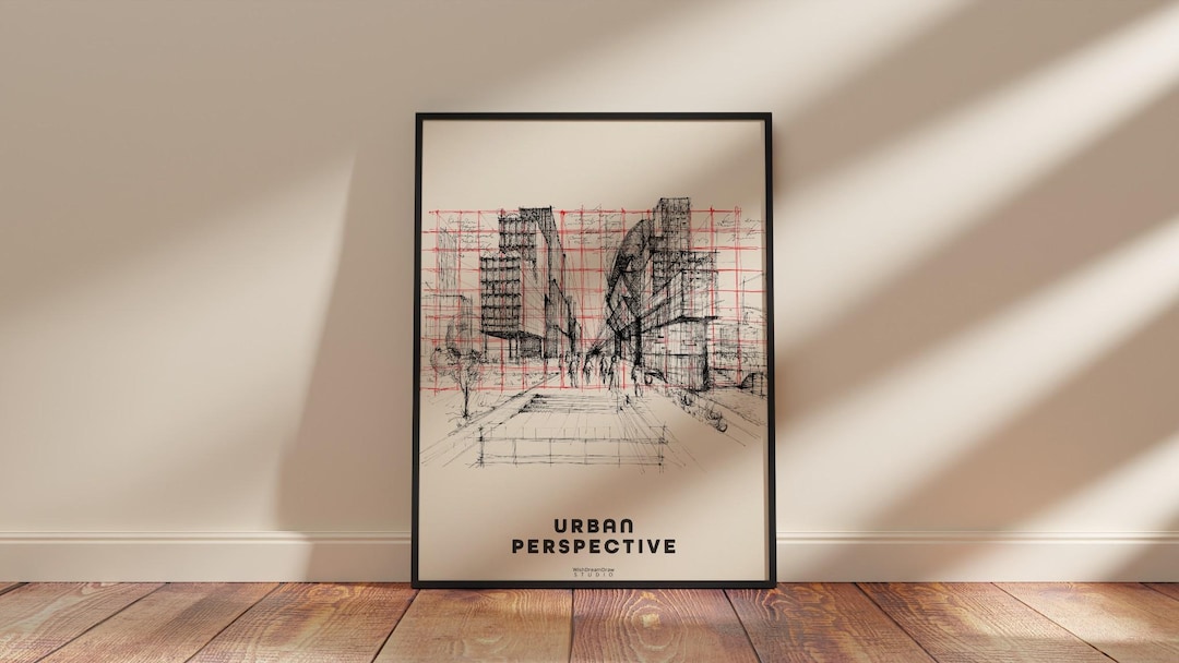 Minimalist Architecture Sketch Print, Hand Drawn Structure Poster ...