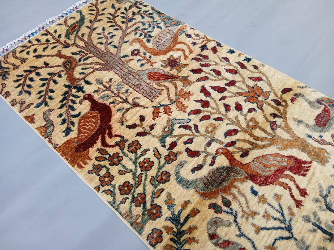 2"8 X 9"4 Ft" Handwoven Afghan Tree of Life Runner – Hand-knotted ...