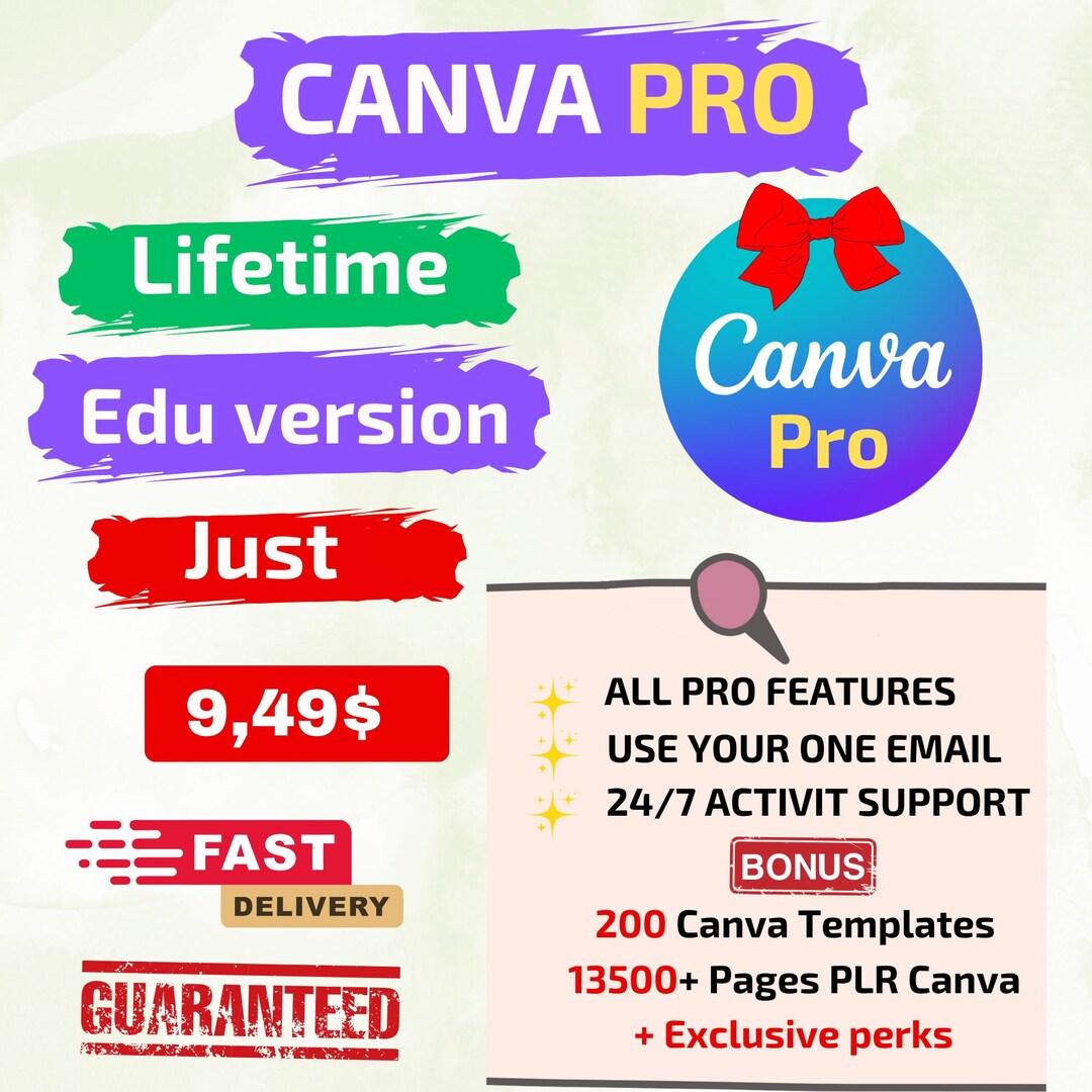 Collection of 200 Templates | and Bonus - Canva Pro Lifetime Access ...
