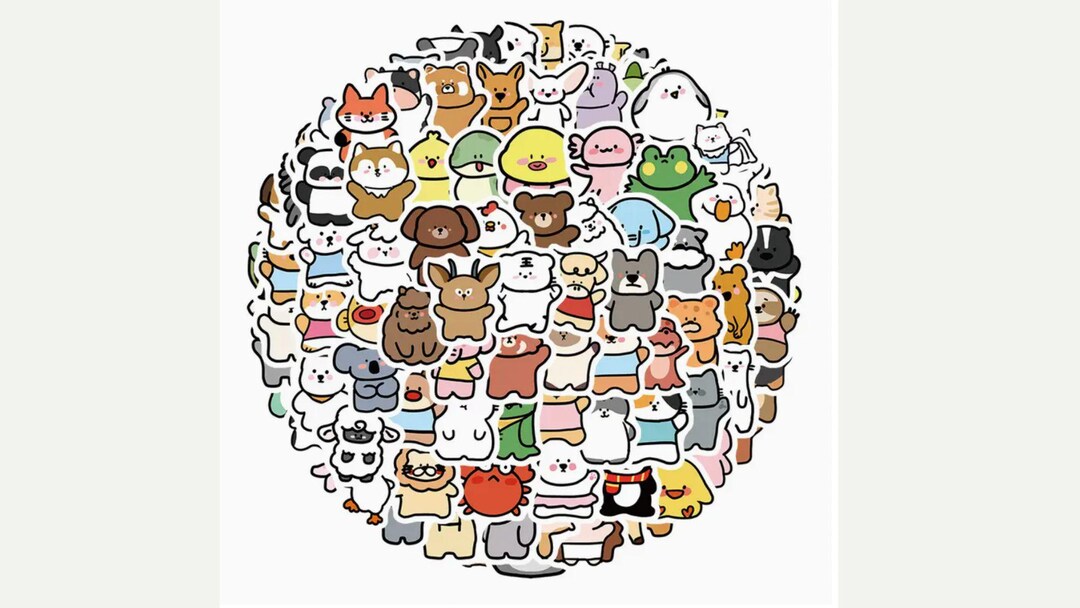 Kawaii Animal Character Sticker Sheet: Chibi Art, Planner Stickers - Etsy