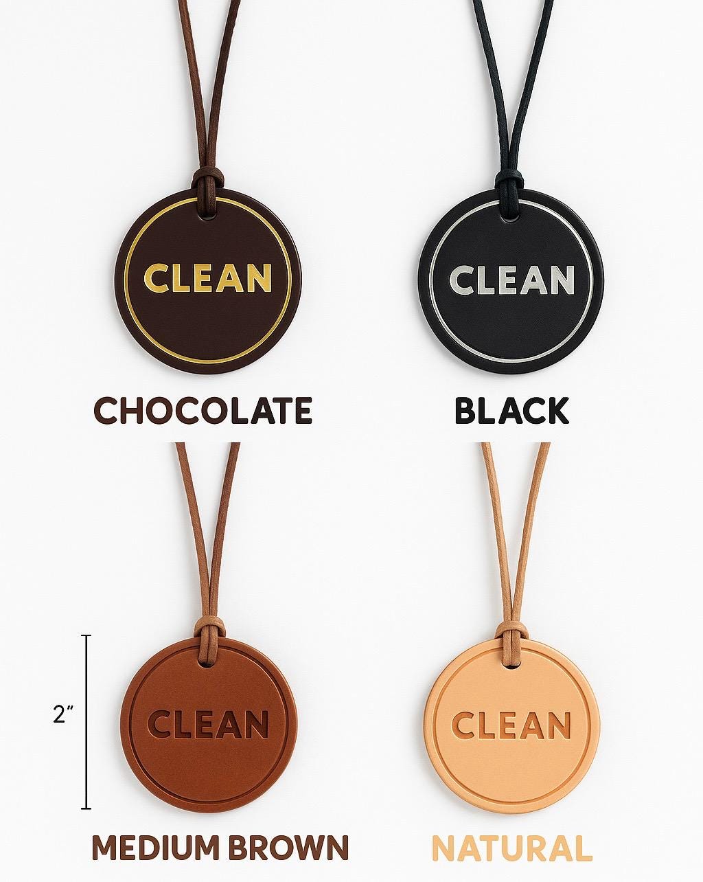Leather Clean & Dirty Laundry Basket Labels | Full Grain Italian ...