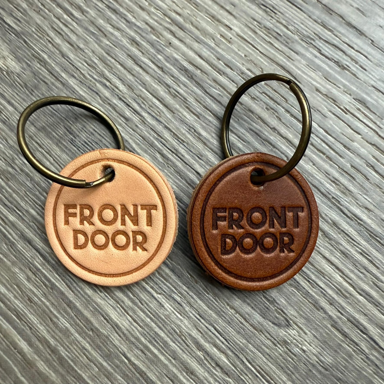 Key Labels - Leather Keychains – Heat Stamped Full Grain Tags for ...