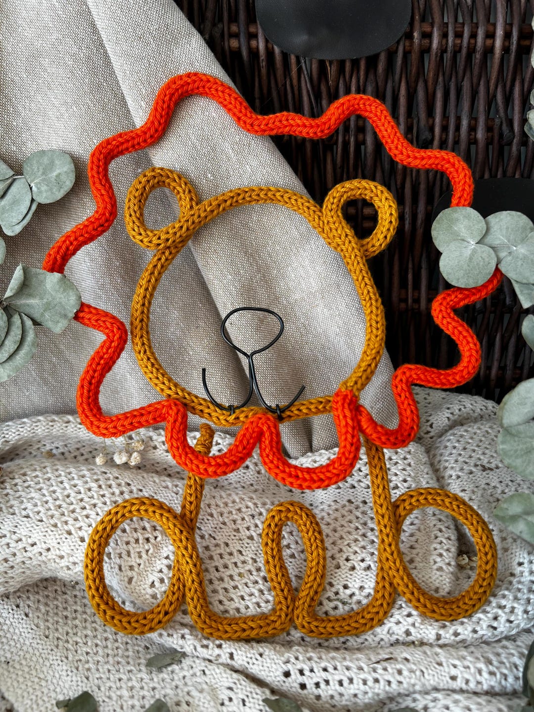 Knitted Wire Lion Wall Art: Safari Animal Bedroom Decor - Etsy UK