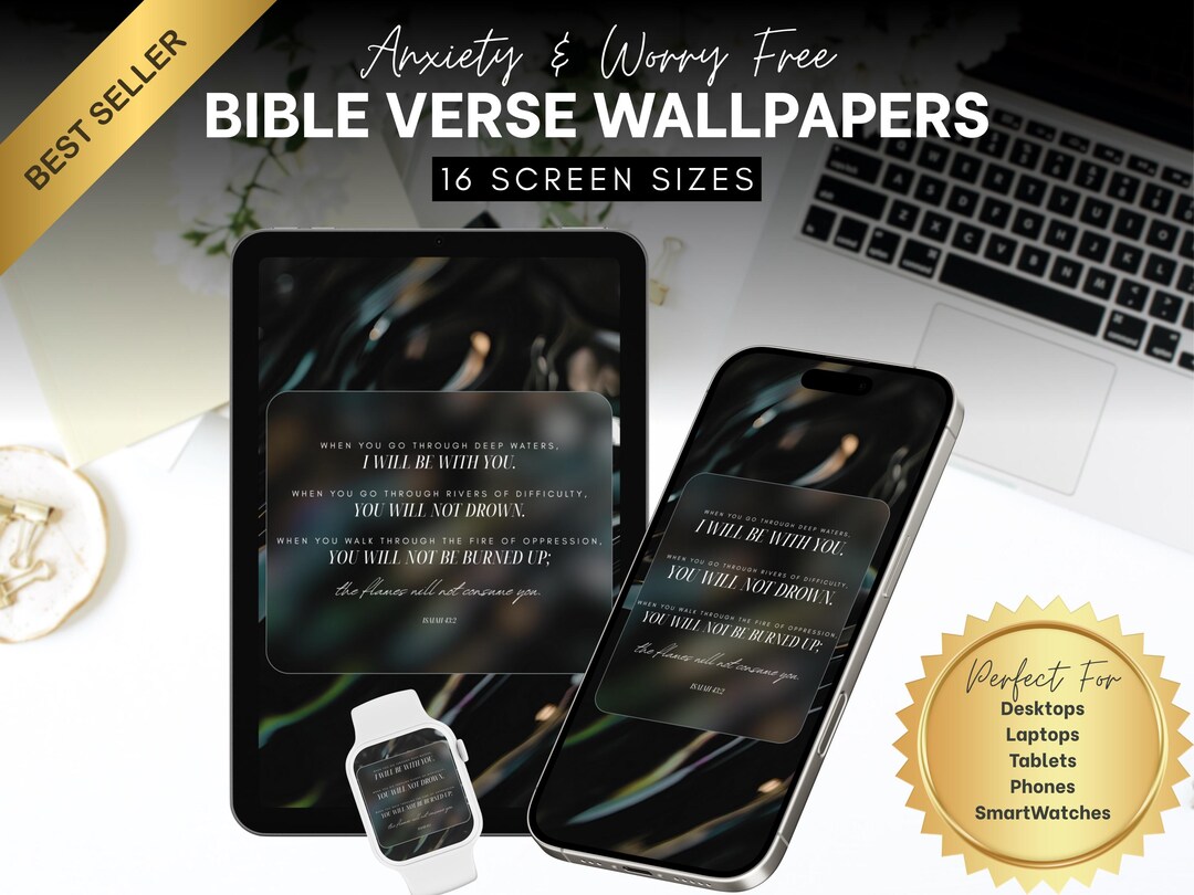 Isaiah 43:2 Bible Verse Screensaver | Midnight Reflection | Christian ...