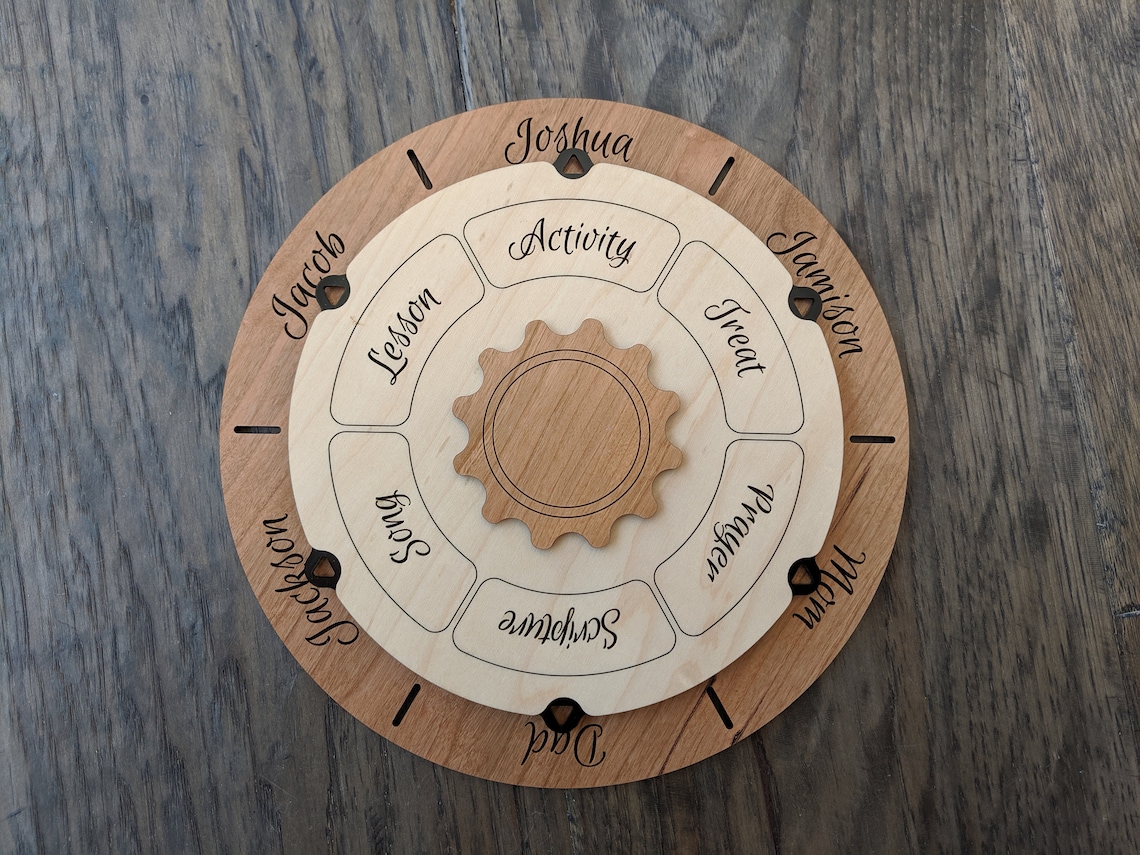 Family Home Evening Wheel - Etsy