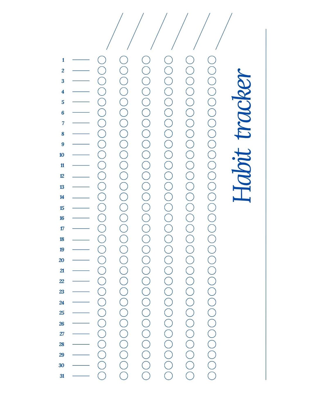 Habit Tracker Routine Maker Monthly Digital Download Instant Printable ...