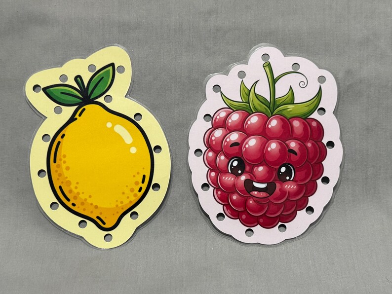 Laminated Fruit Lacing Cards, Fine Motor Skills, Montessori, Alzheimer ...