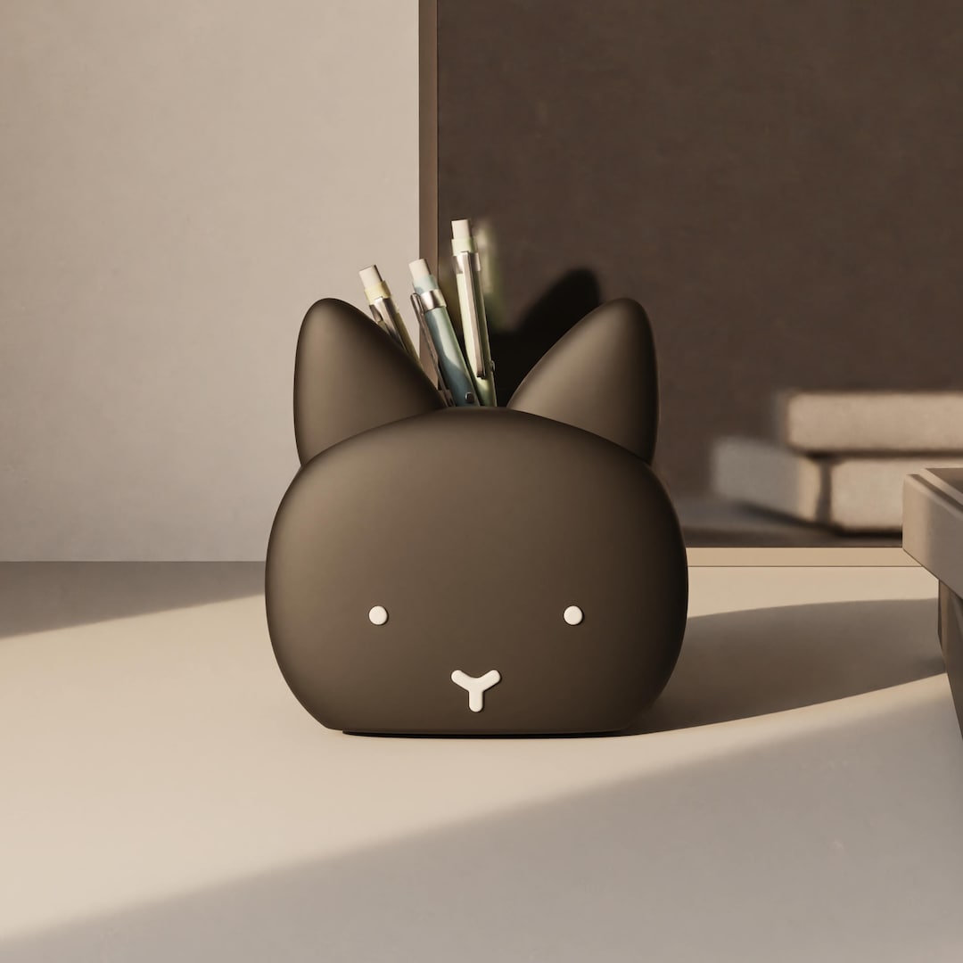 Cat Pen Holder for Pencil Kitten Lover Gift Cat Owner Customizable Pet ...