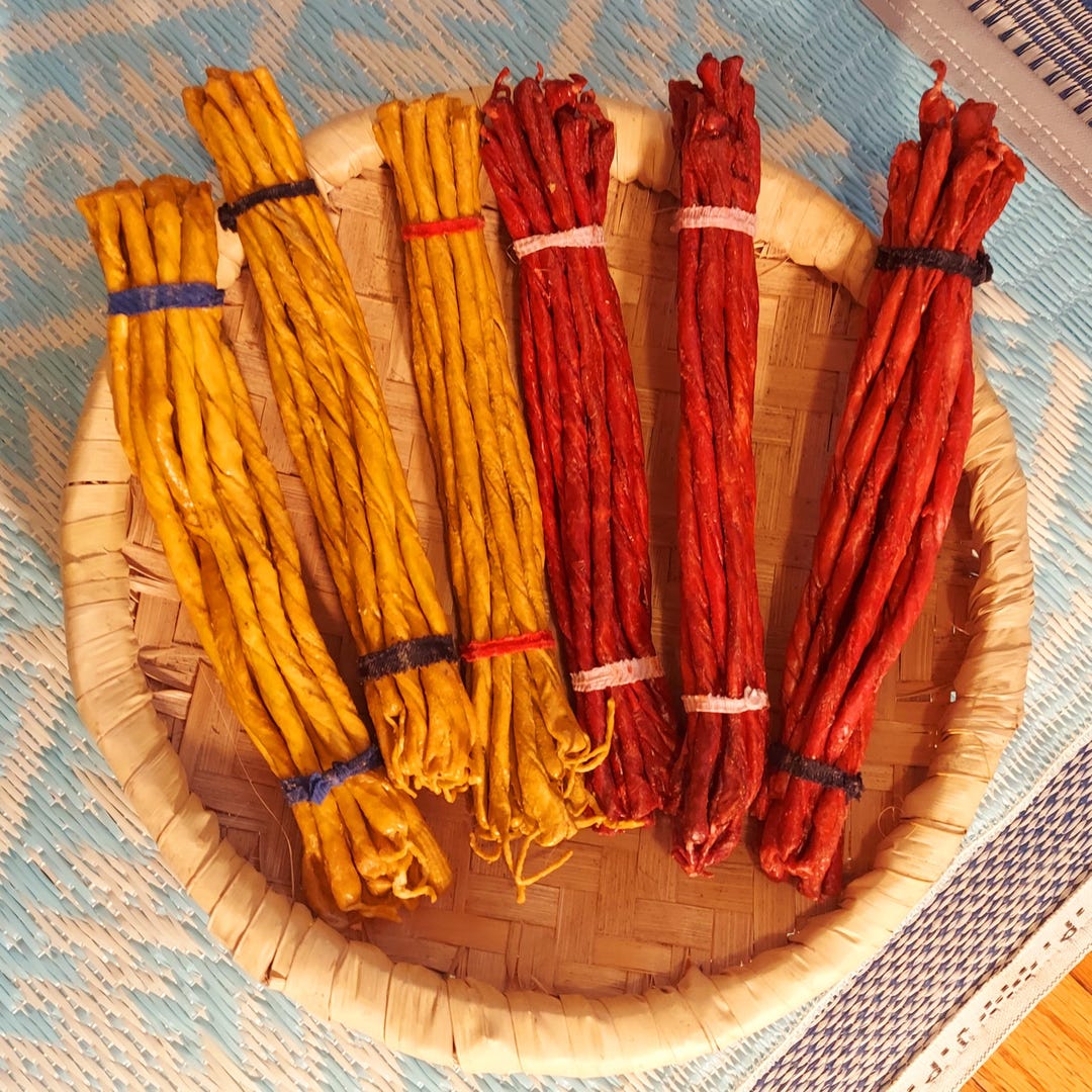 Haitian Vodou Bouji Candles: Red & Yellow Ritual Tapers -chandel Vela ...