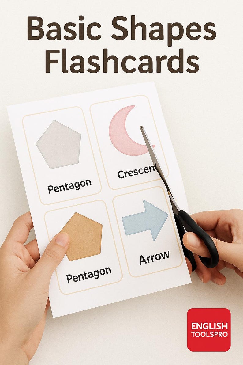 Basic Shapes Flashcards – Educational Printable Set for Kids | Learn ...