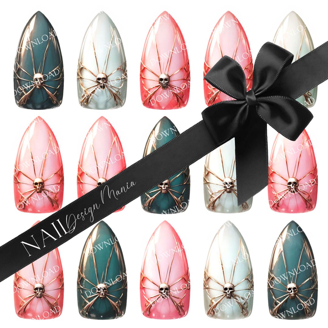 Scull Nail Design for Nail Printer | Water Decal Paper | Tattoo ...