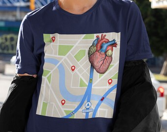 Gps Map Shirt - Etsy
