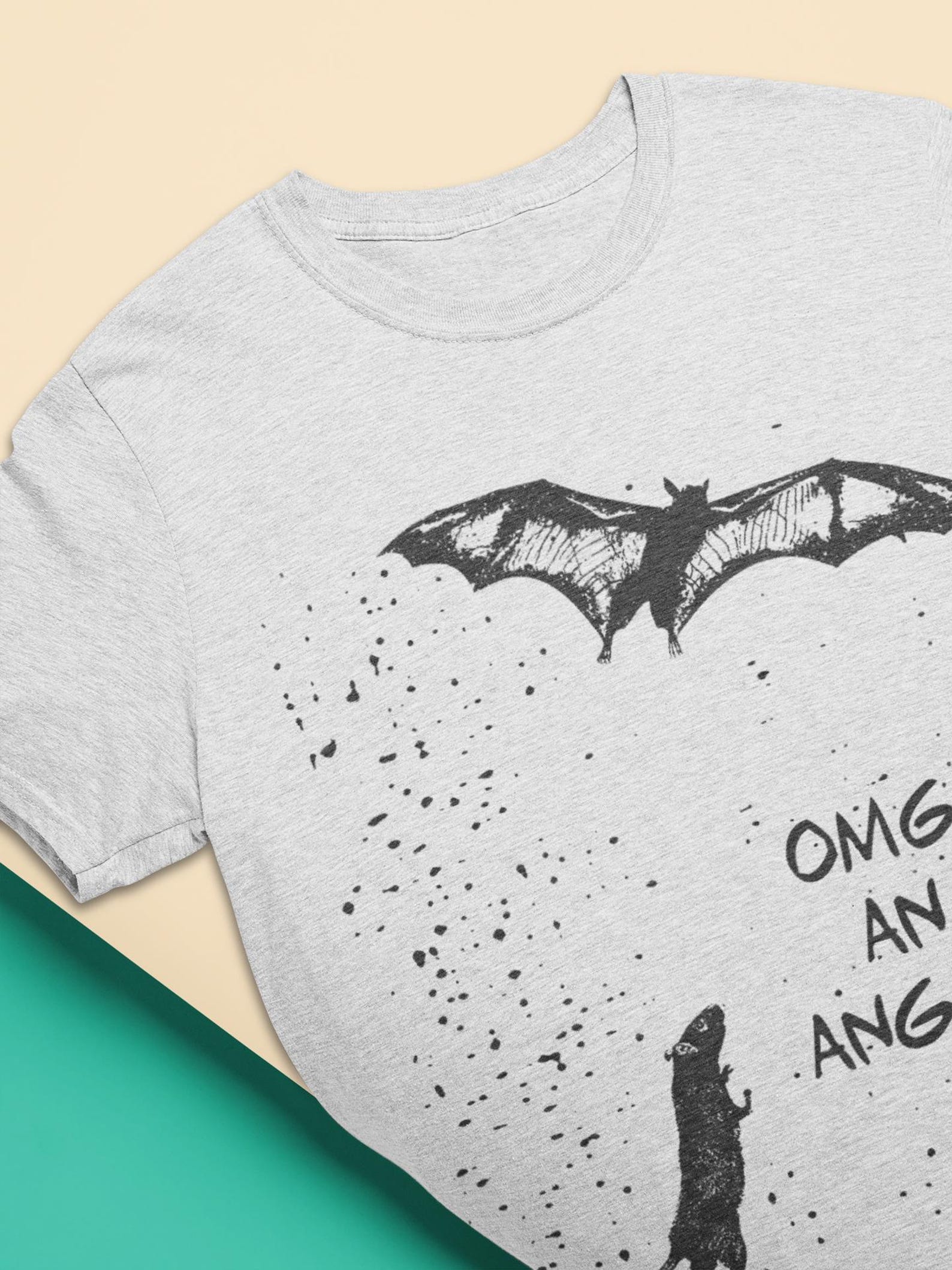 Funny OMG an Angel Rat Bat Animal Humor Pop Cotton Unisex Tee T-shirt ...