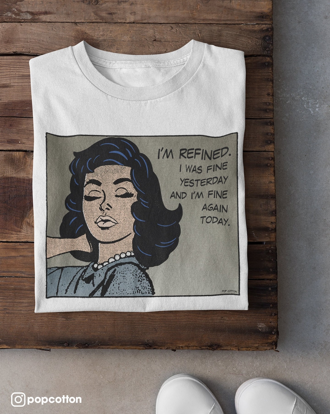 Funny Retro Style Comic Book Pop Art I'm Refined Pop - Etsy