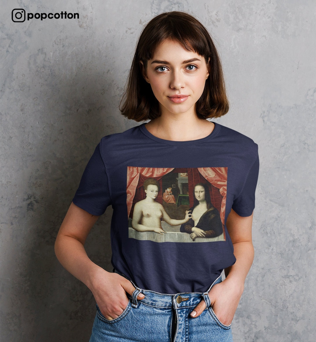 Funny Mona Lisa Nipple Pinch Classical Renaissance Medieval Art Parody ...