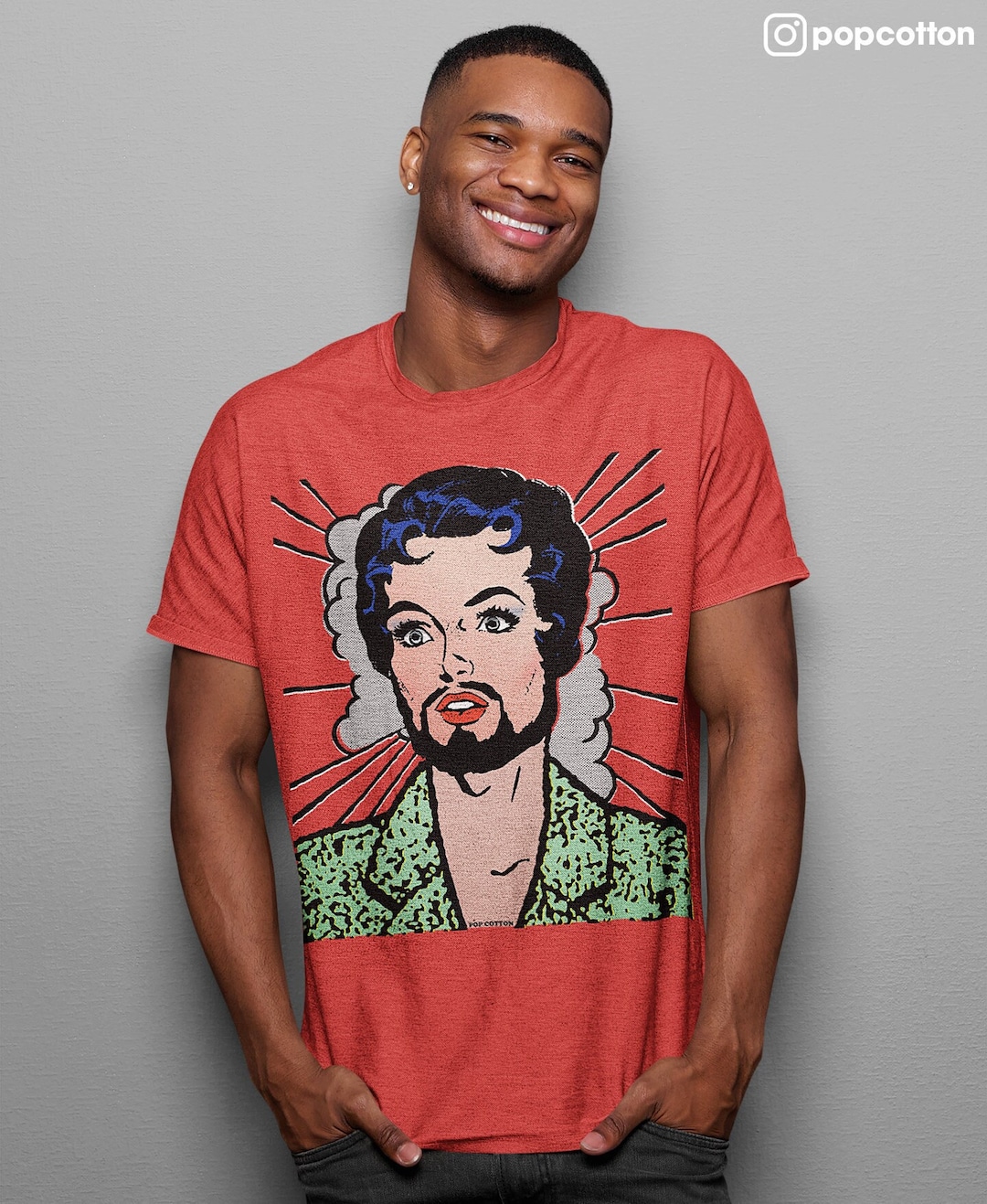 Retro Androgynous Fluid Beauty Bearded Lady Drag Queen Drag King Gender ...