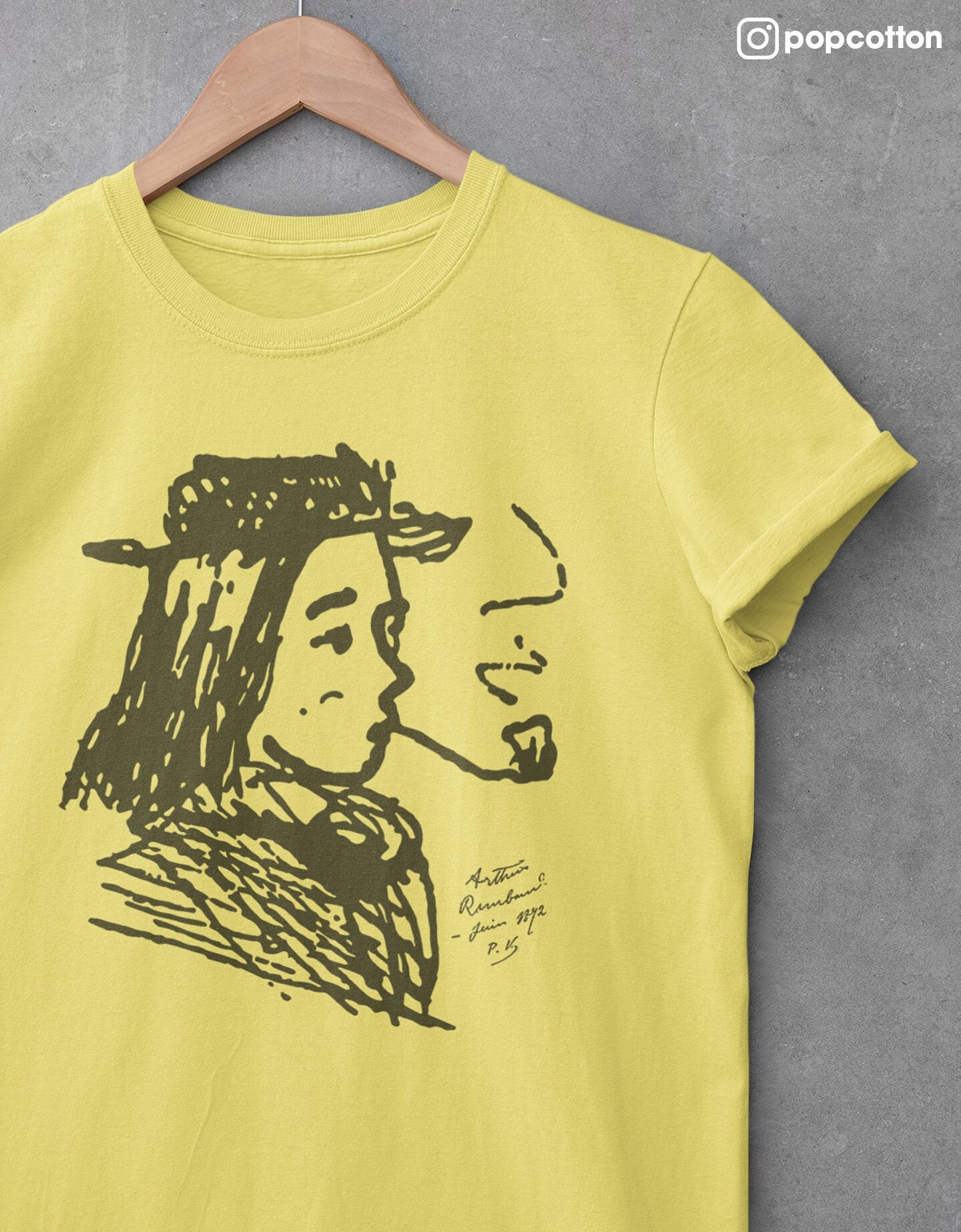 Arthur Rimbaud Sketch by Paul Verlaine Victorian French Poet Bohemian ...