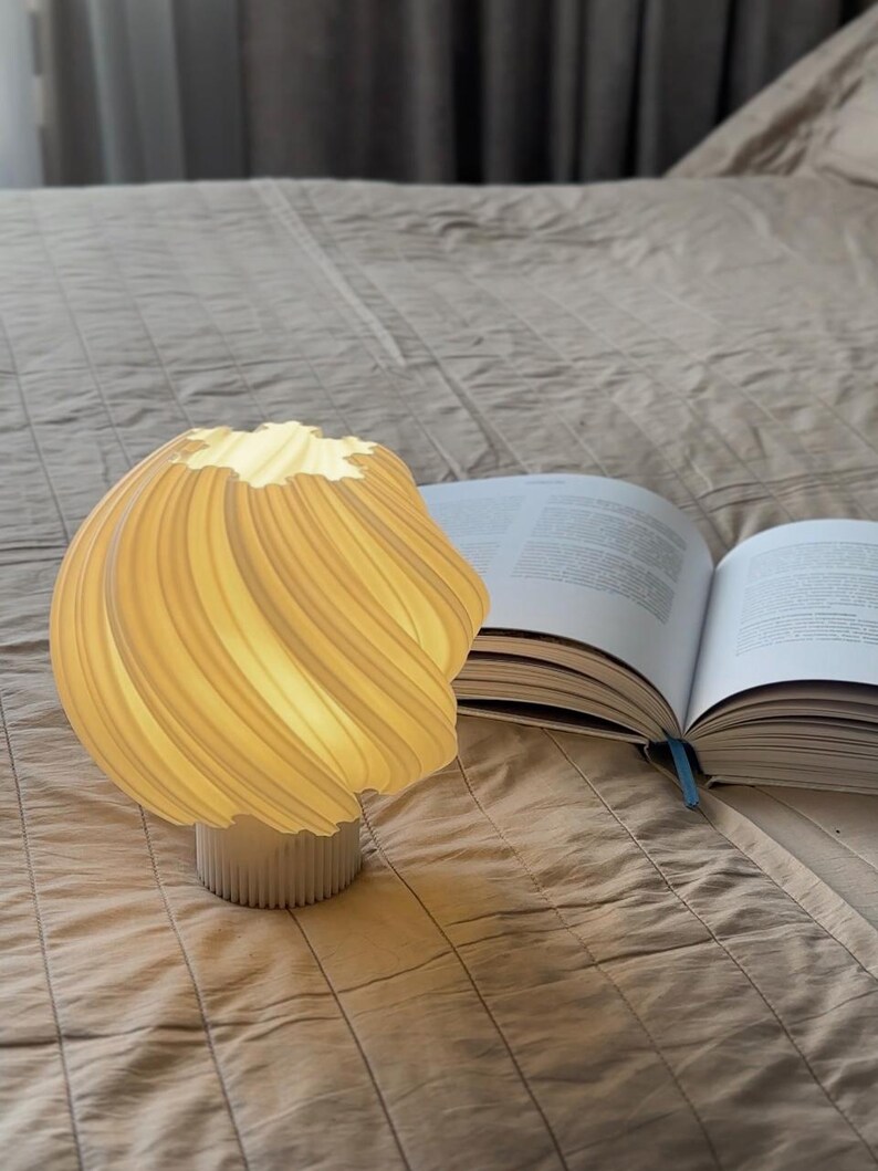 3D Printed Mushroom Desk Lamp, Cordless Y2K Room Decor - Etsy