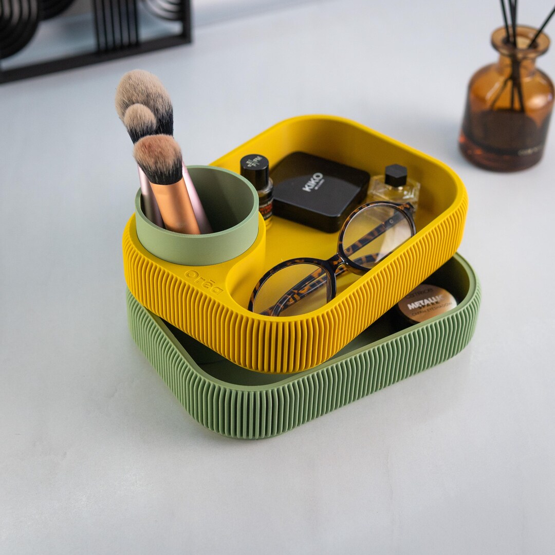 3D Printed Nightstand Organizer, Tiered PLA Bathroom Vanity Tray - Etsy