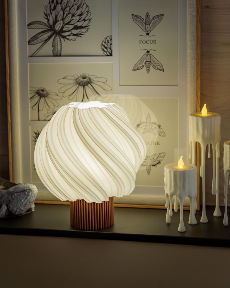 3D Printed Mushroom Desk Lamp, Cordless Y2K Room Decor - Etsy