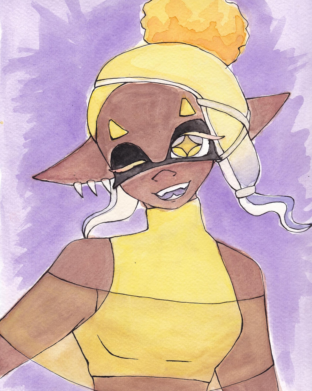 Frye | Watercolor Print | Digital Download | Splatoon 3 | Fan Art - Etsy