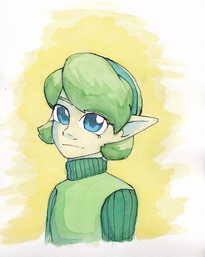 Saria | Watercolor Print | Digital Download | the Legend of Zelda ...