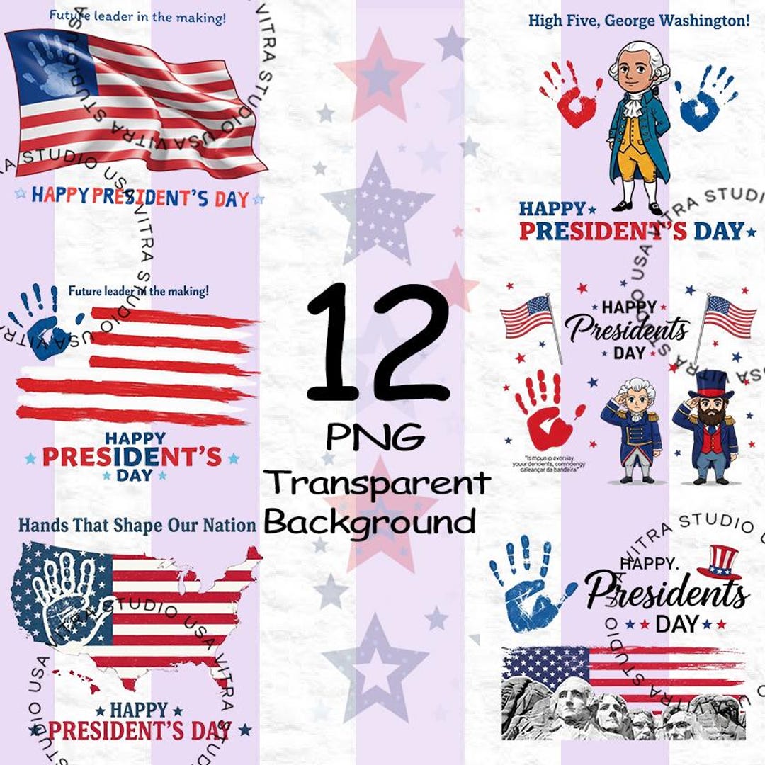 Presidents Day Clipart Bundle, Handprint Crafts V153 - Etsy Australia