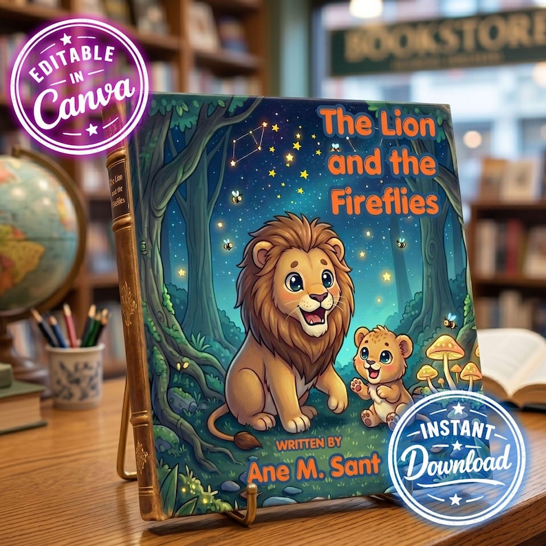 10 Editable Kids Book Covers, KDP Childrens Storybook Templates, Animal ...