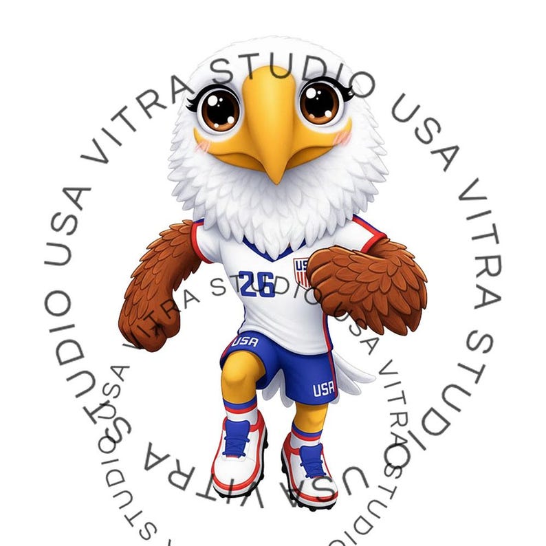 World Cup 2026 Mascot Clipart, Soccer PNG Bundle, USA Eagle Mexico ...