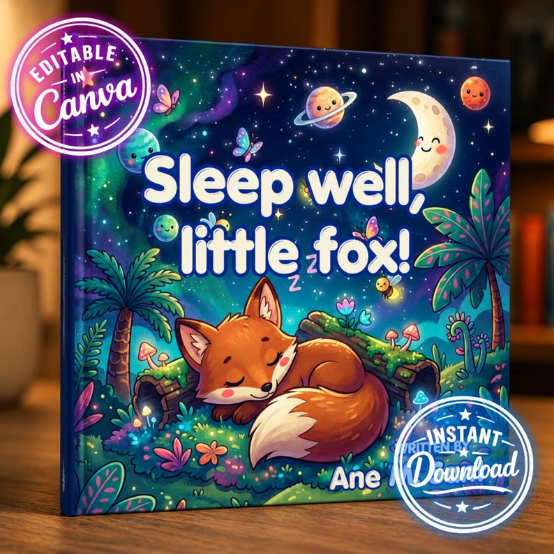 10 Editable Kids Book Covers, KDP Childrens Storybook Templates, Animal ...