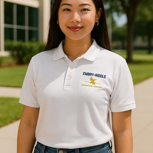 Embry-riddle University Polo Shirt: Embroidered College Apparel - Etsy