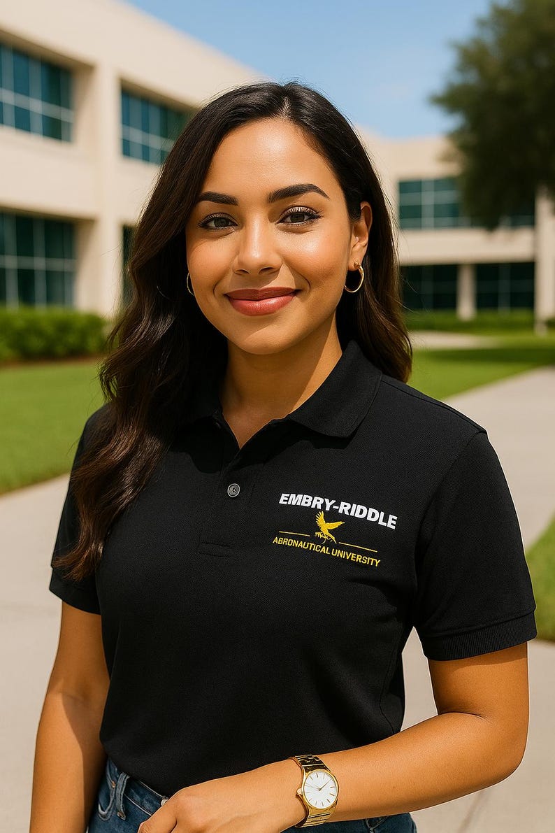 Embry-riddle University Polo Shirt: Embroidered College Apparel - Etsy