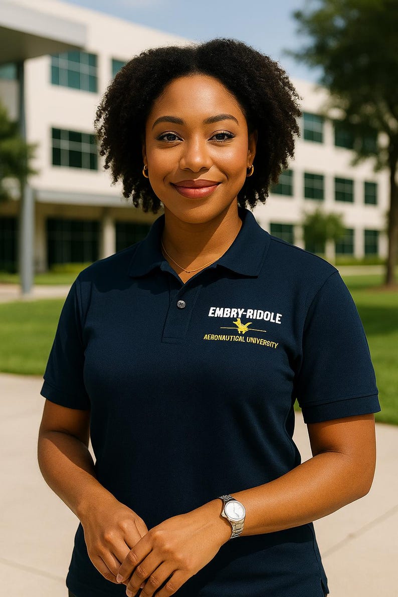 Embry-riddle University Polo Shirt: Embroidered College Apparel - Etsy