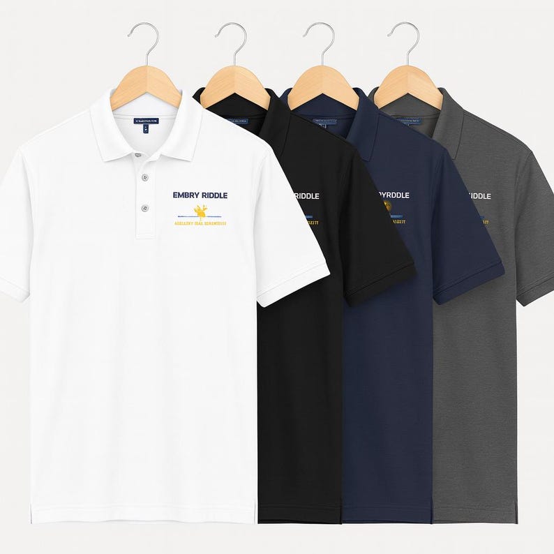 Embry-riddle University Polo Shirt: Embroidered College Apparel - Etsy