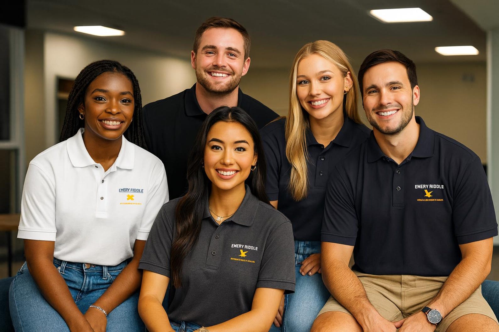 Embry-riddle University Polo Shirt: Embroidered College Apparel - Etsy