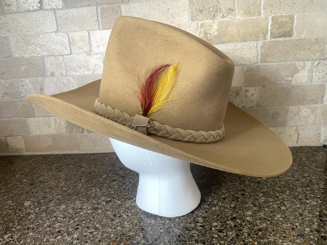 Vintage Stetson 4X Beaver Cowboy Hat: Tan Brown Western, Size 6 3/4 - Etsy