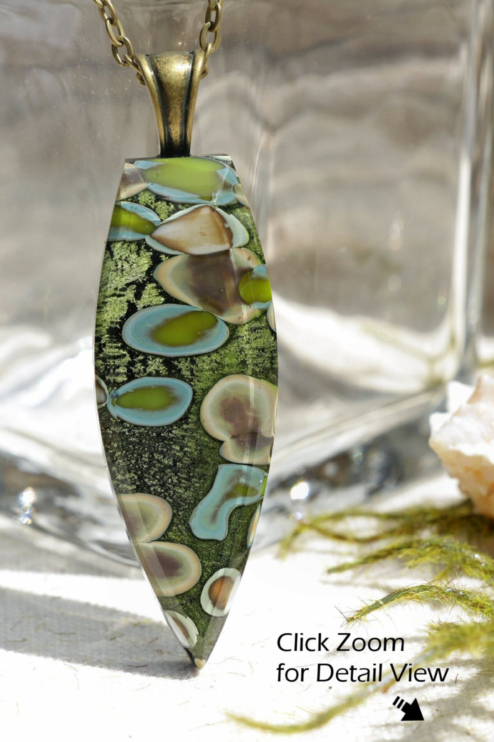 Fused Glass Jewelry, Fused Glass Pendant, Organic Natural Earth Tones ...