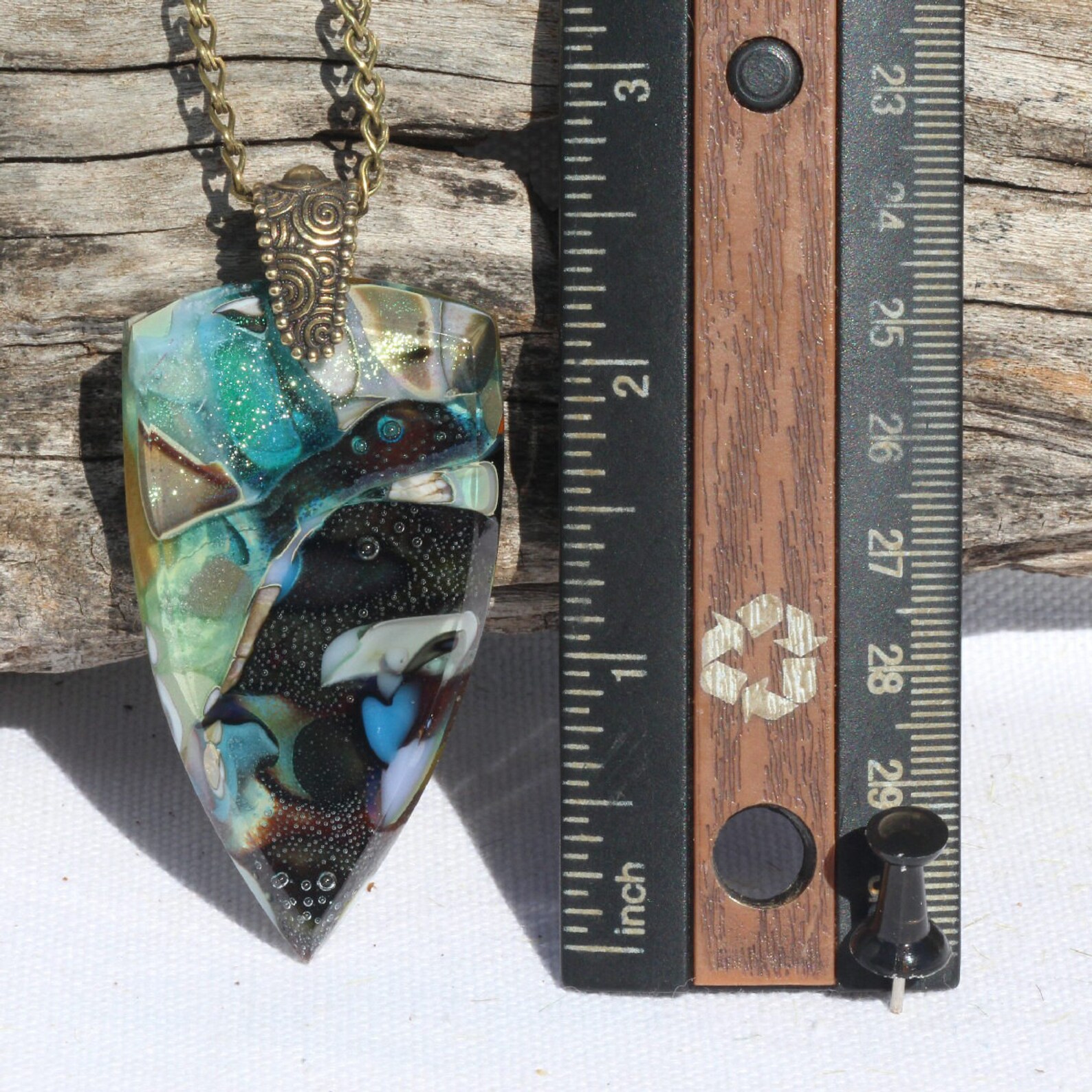 Fused Glass Pendant, Fused Glass Jewelry, Dichroic Glass, Organic ...