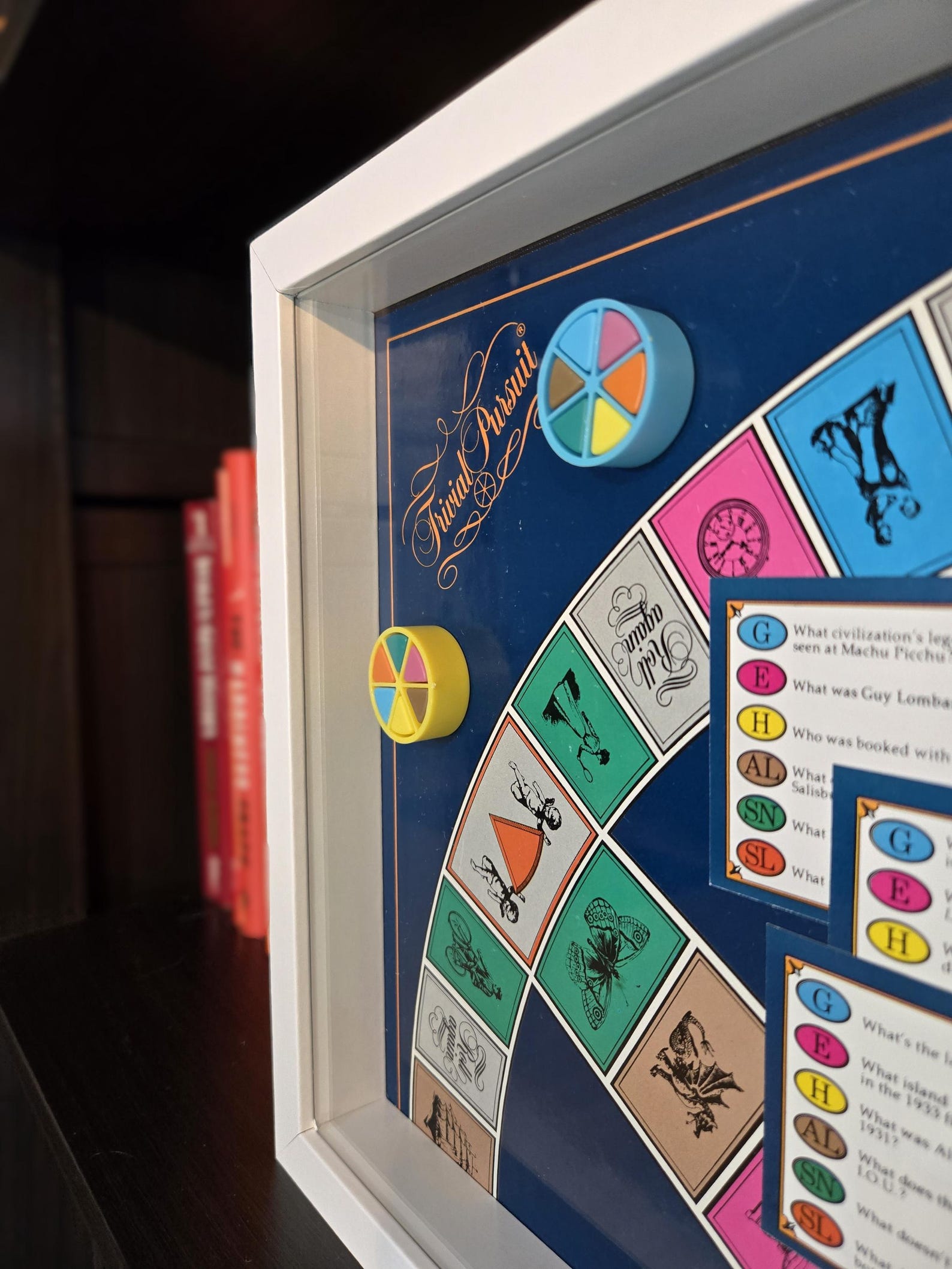 Vintage Trivial Pursuit Shadow Box: 1980s Game Night Art Display - Etsy
