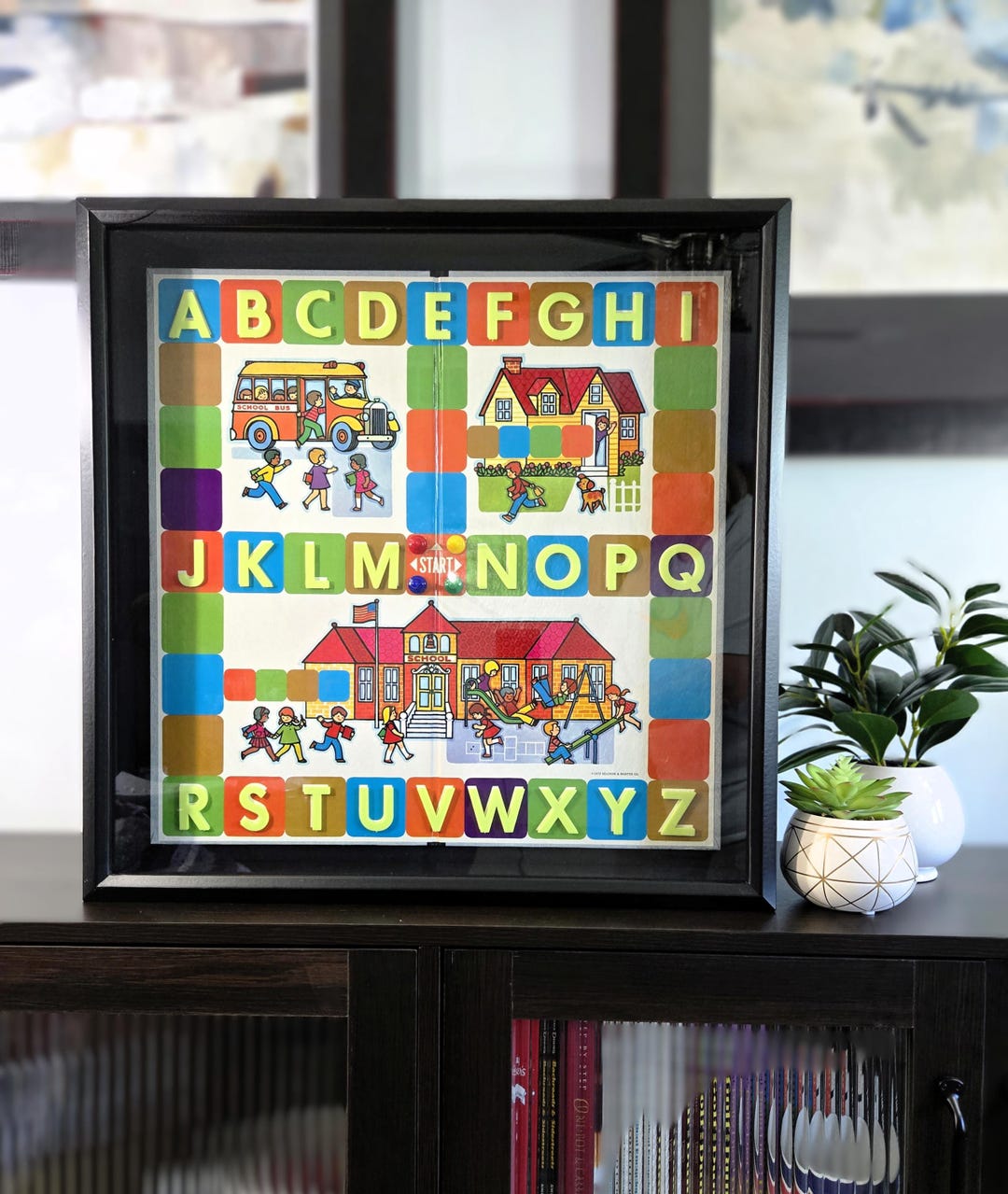 Vintage Scrabble Alphabet Board Game Art, Gift, Decor. Colorful ...