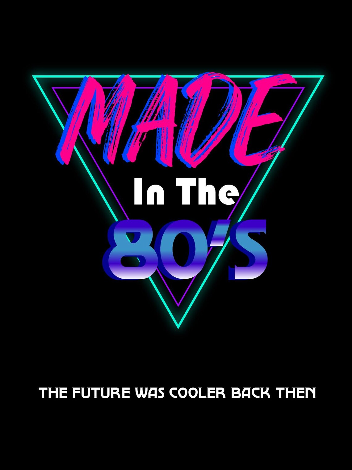 Made in the 80’s Retro Neon Poster – Vaporwave Aesthetic Wall Art ...