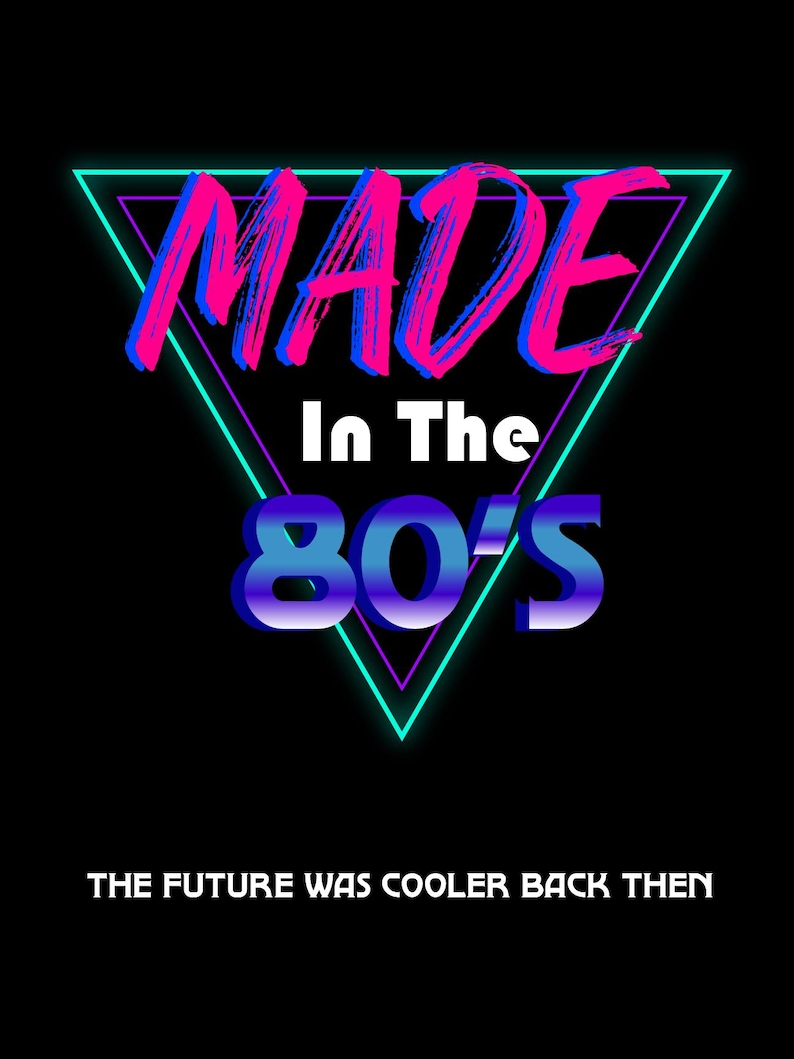 Made in the 80’s Retro Neon Poster – Vaporwave Aesthetic Wall Art ...