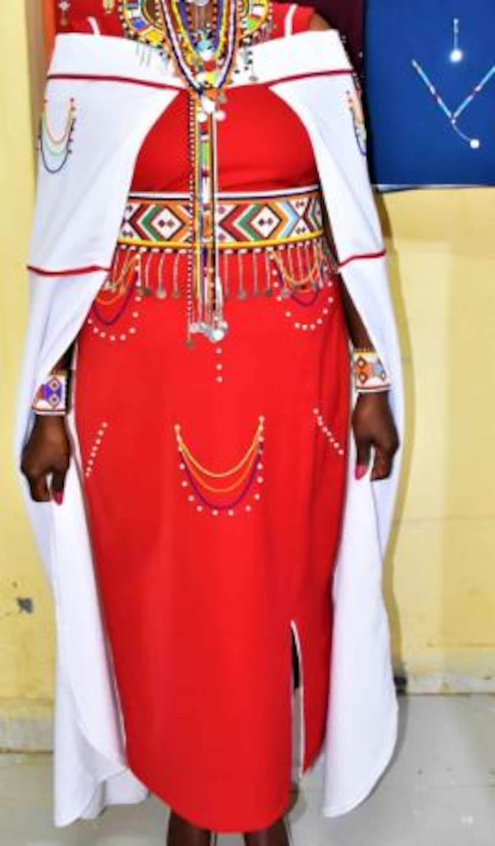 Maasai Beaded Dress and Cover-up,african Shawl,beaded Tribal Festival ...