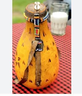 Traditional Handmade African Gourd,milk Calabash,drink Tribal Gourd ...