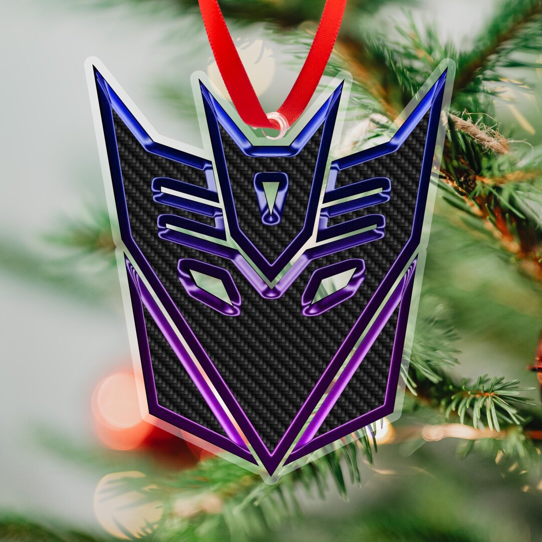Decepticon Logo Custom Cut Acrylic Ornament | Sci-fi Transformer Emblem ...